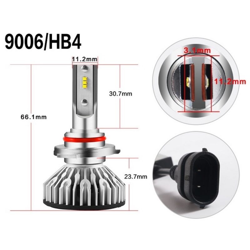 HB4 60W LED CHIP PHILIPS LUMILEDS 10000 lumens (2 unidades)