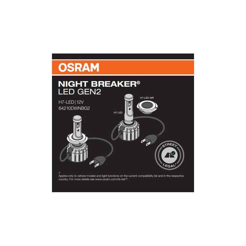 LED H7 OSRAM HOMOLOGADA NIGHT BREAKER GEN2